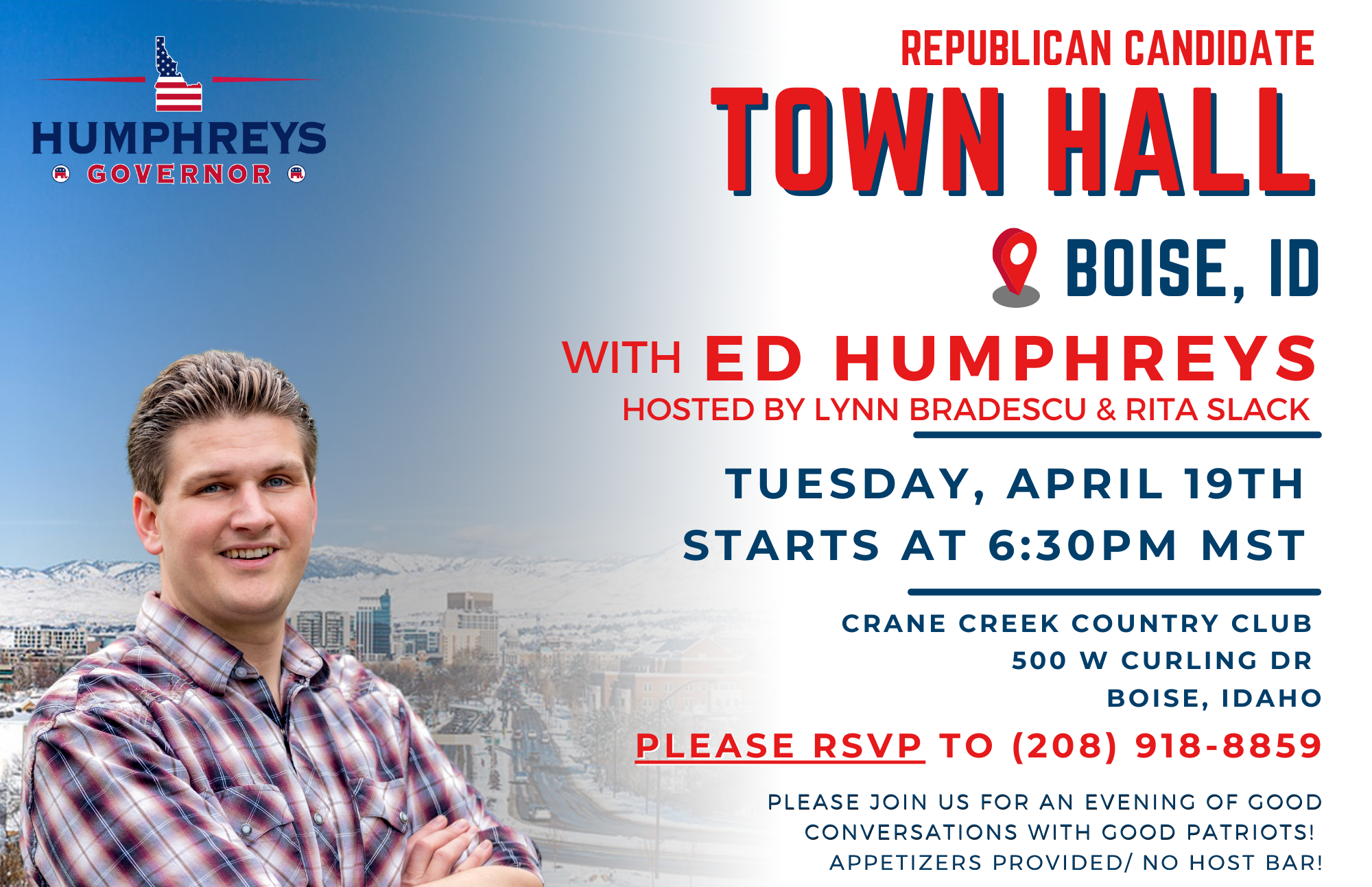 Boise Public Town Hall Event - Ed Humphreys For Governor